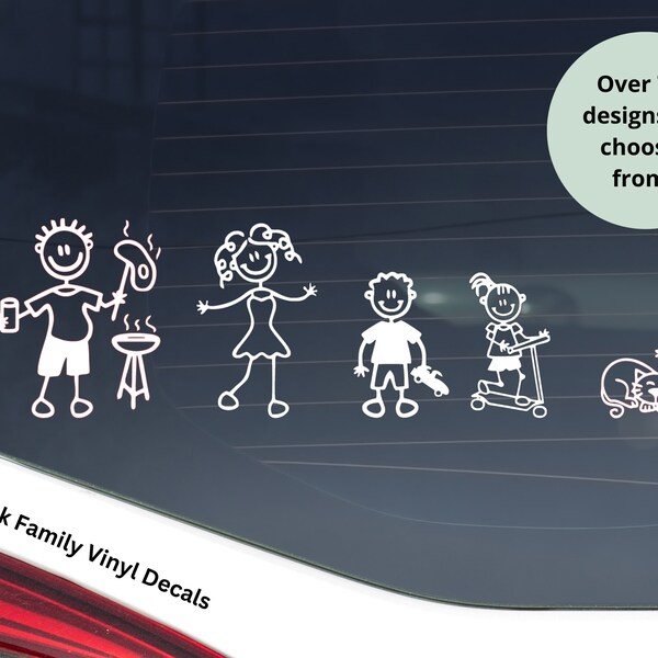 Stick Family Decal - Etsy