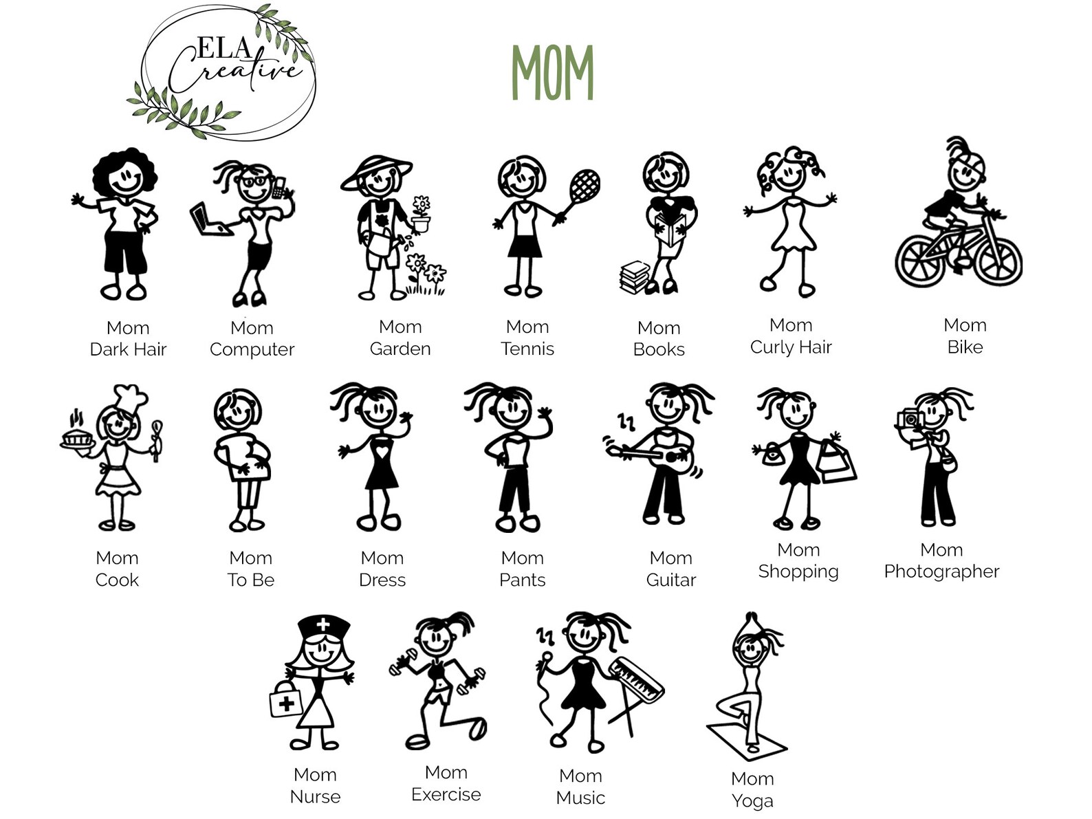 Stick Figure Decals Family Vinyl Car Vehicle SUV Truck Van | Etsy Canada