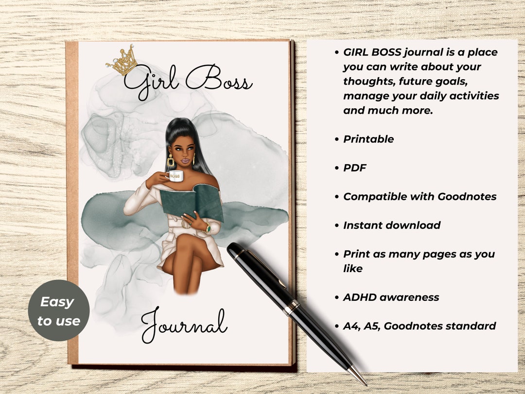 Digital Planner / Girl Boss / Journal / Printable / Goodnotes - Etsy