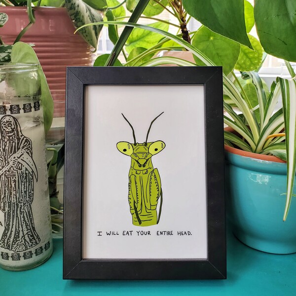 Praying Mantis Print - Etsy