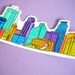 Minneapolis Skyline Rainbow Vinyl Sticker - Waterproof Twin Cities ...