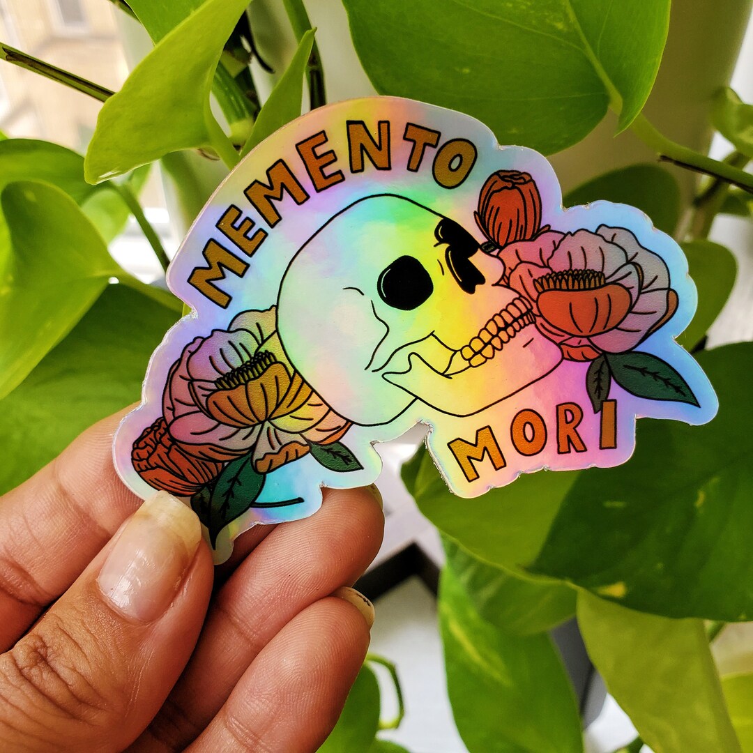 Memento Mori Holographic Sticker - Etsy