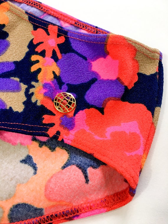 70s vintage girl's swimsuit bottom. Retro floral prin… - Gem