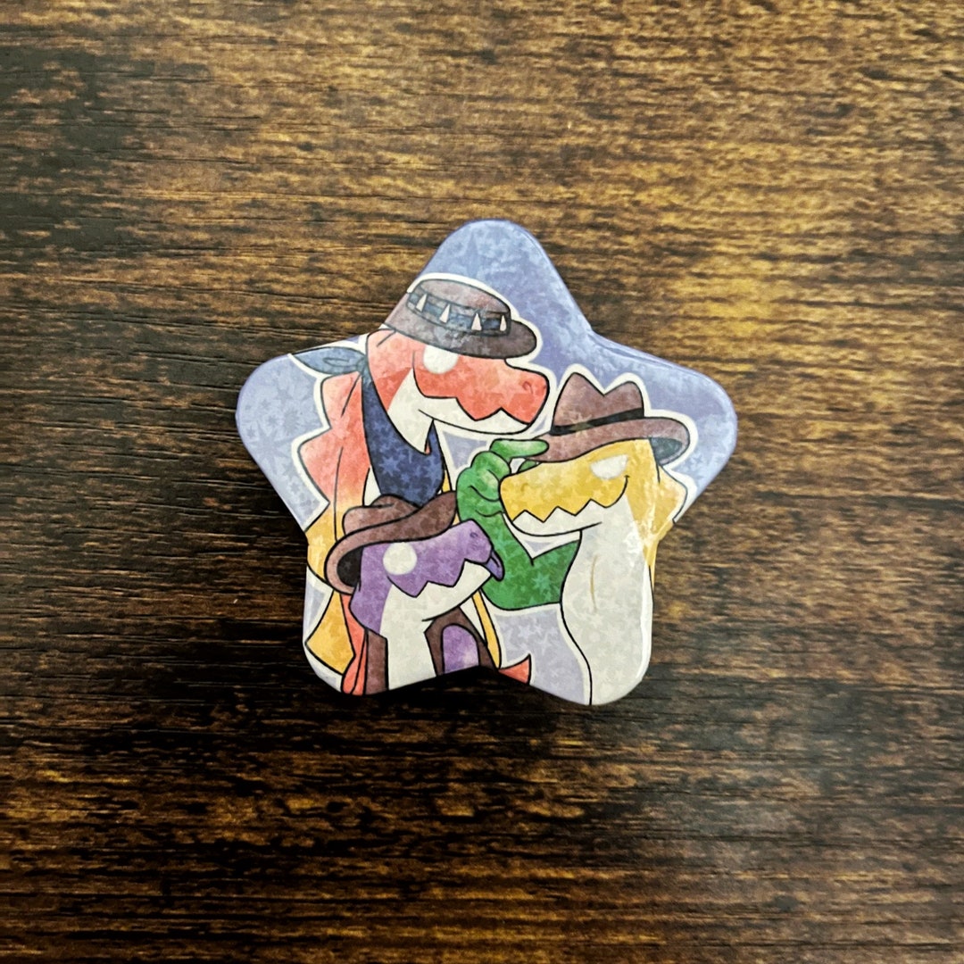 Digital Circus Gummy Gator Squad Holographic Star-shaped Button Badge ...