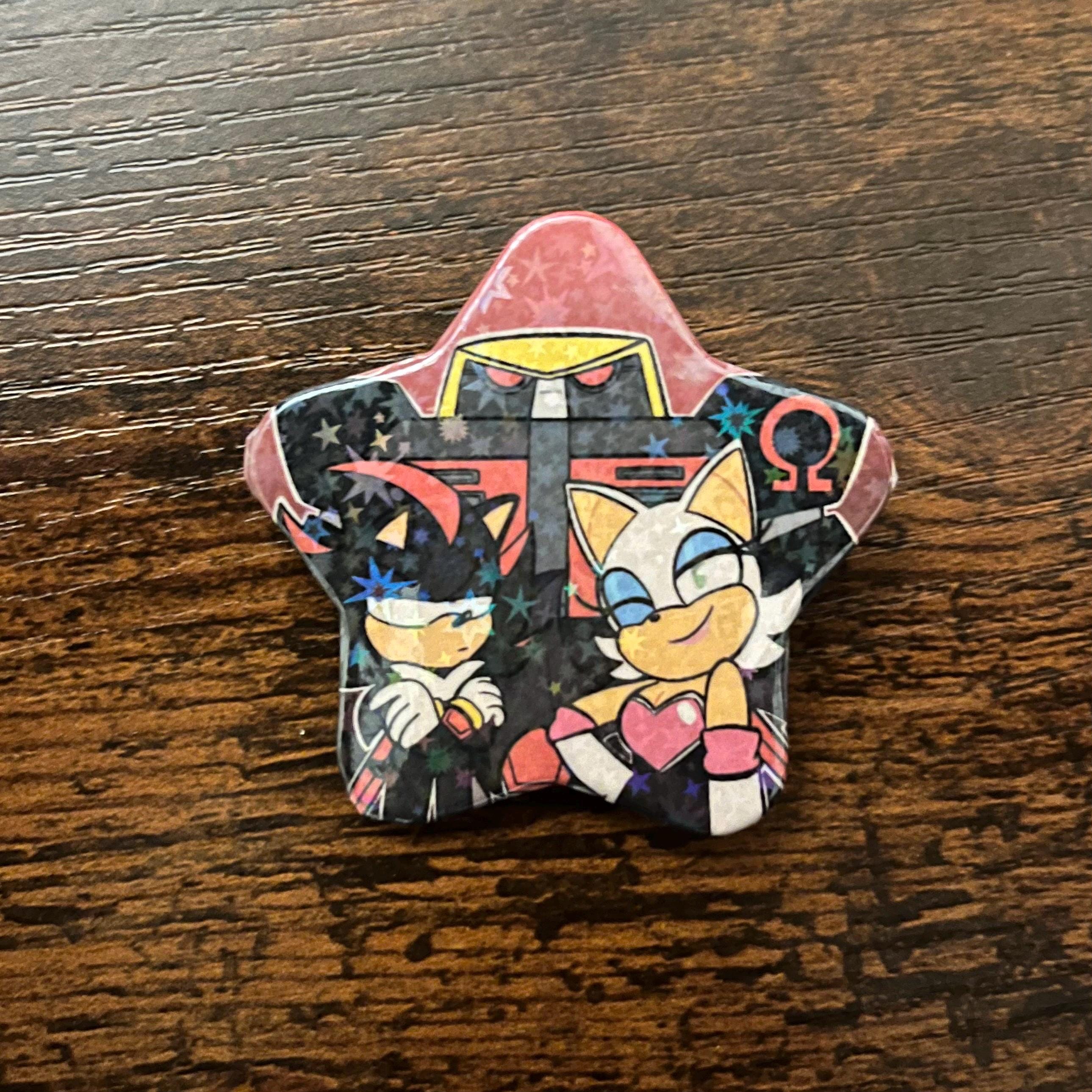 Sonic Heroes Holographic Star-shaped Button Badges - Etsy