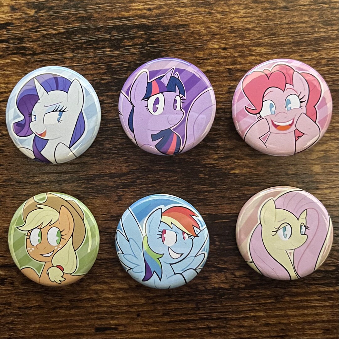My Little Pony Mane Six 1.25” Button Badges - Etsy