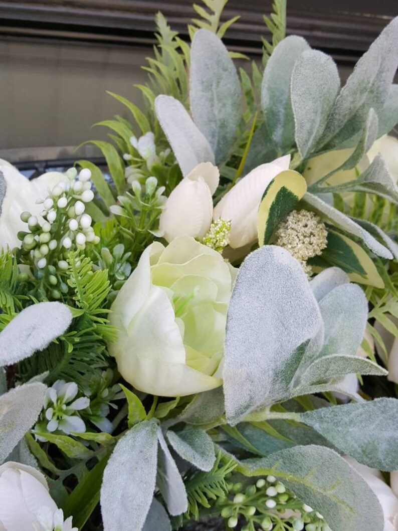 Oval Spring and Easter Cross Grapevine Wreath with Tulips for | Etsy