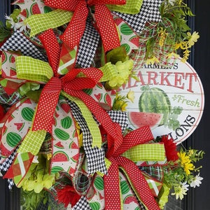 Farmhouse Watermelon Decor, Picnic Fruit Summer Porch Decor, Rustic ...