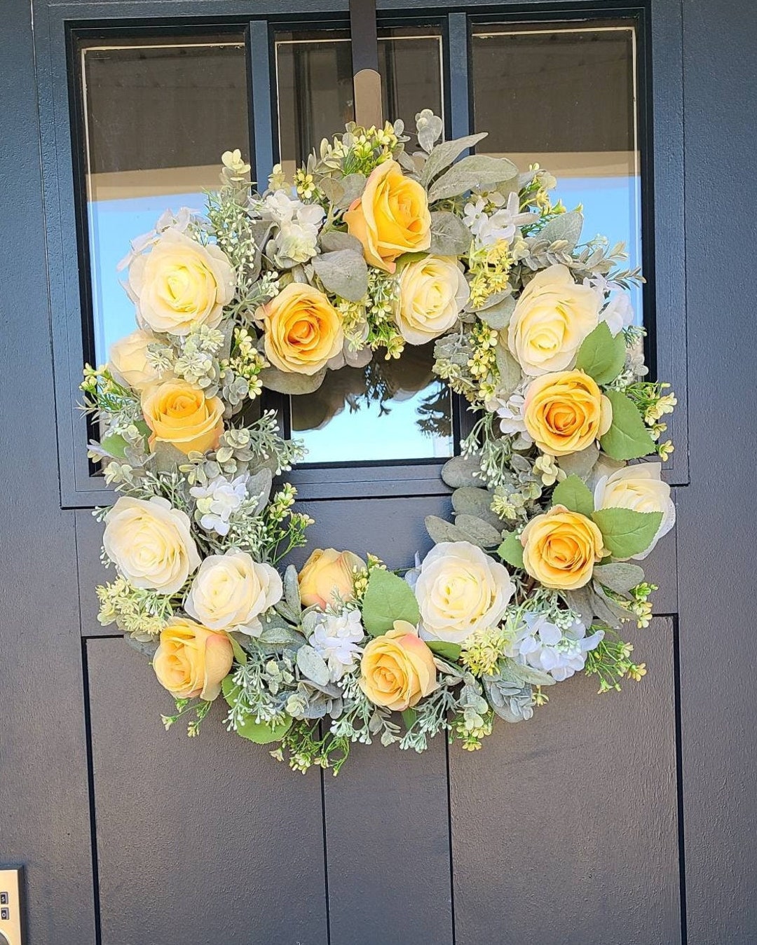 Romantic Bridal Shower Decor, Garden Flower Wreath, Wedding Wreath ...