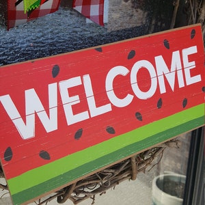 Farmhouse Watermelon Decor, Watermelon Wreath for Kitchen, Rustic ...