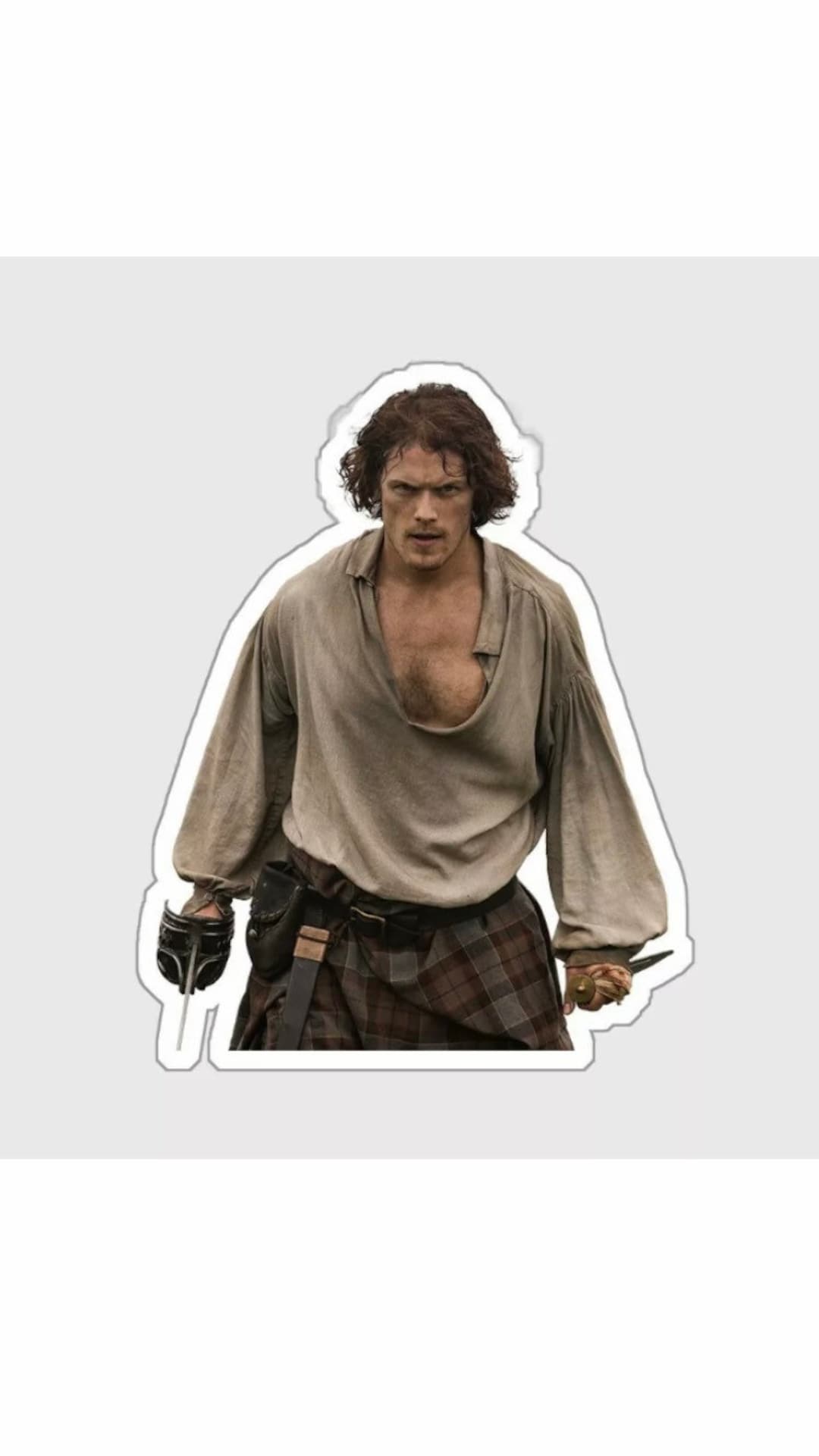 Outlander TV Series Sticker - Jamie Fraser Sam Heughan - Car Laptop ...