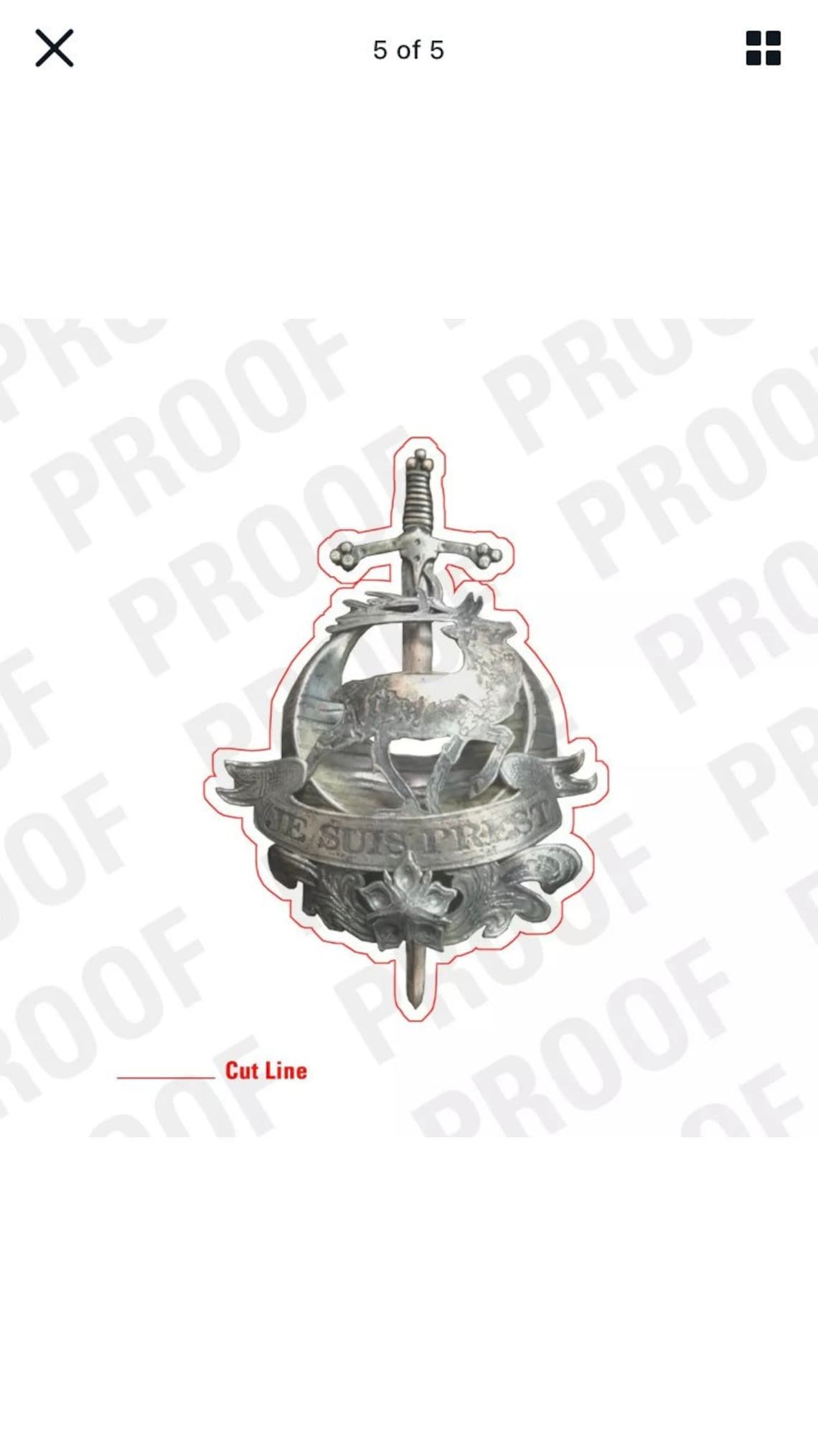 Outlander TV Series Sticker- Clan Fraser Crest Je Suis Prest -car ...