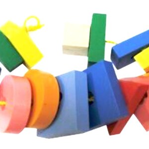 Geometric Shapes Lacing Set With Wooden Key, Shape Lacing, Fine Motor ...