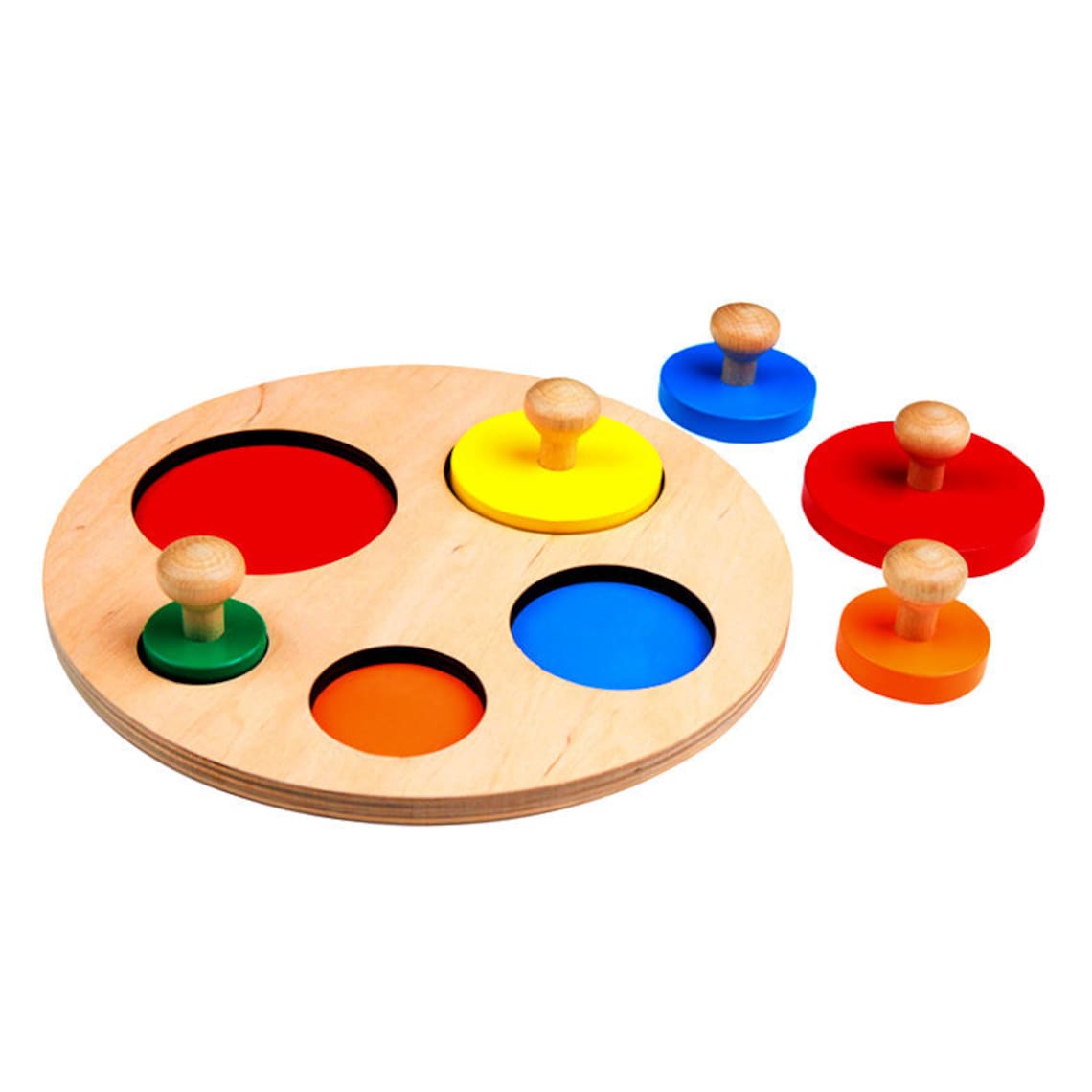 Montessori Circle Puzzle, Geometric Shape Puzzles, Wooden Puzzle Toys ...