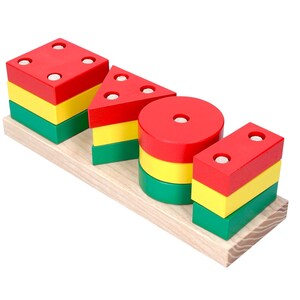 Classical Shape Sorter, Personalized Stacking Pegs and Shapes Toy ...