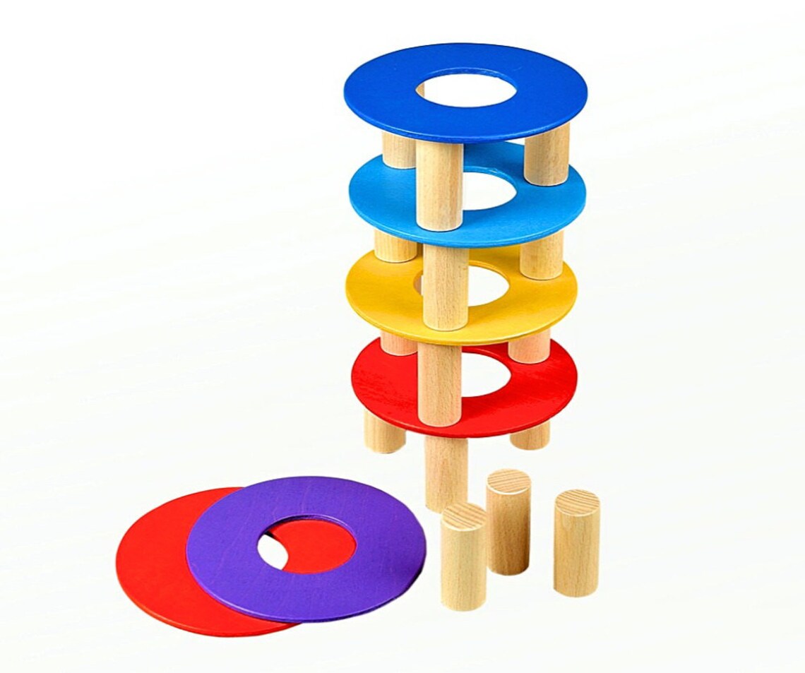 Wooden Balance Toy, Montessori Toy, Stacking Toy, Balancing Toy for ...