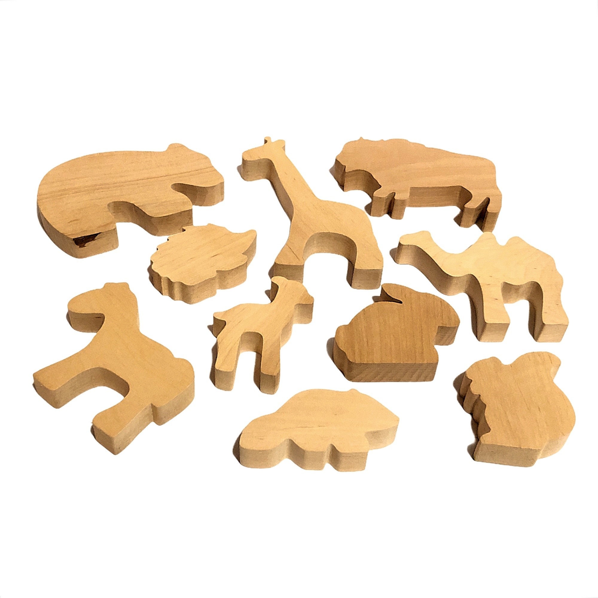 Wooden Stacking Animal Play Set Wooden Zoo Stacking Wood - Etsy