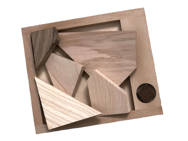 Black Square Puzzle, Wooden Square Puzzle, Tangram Puzzle, Wood Toy ...