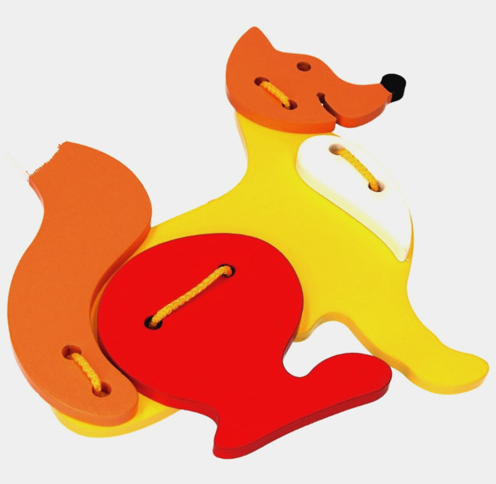 Wooden Lacing Fox Toy, Lacing Fox Toy, Cute Fox, Wooden Fox Toy ...