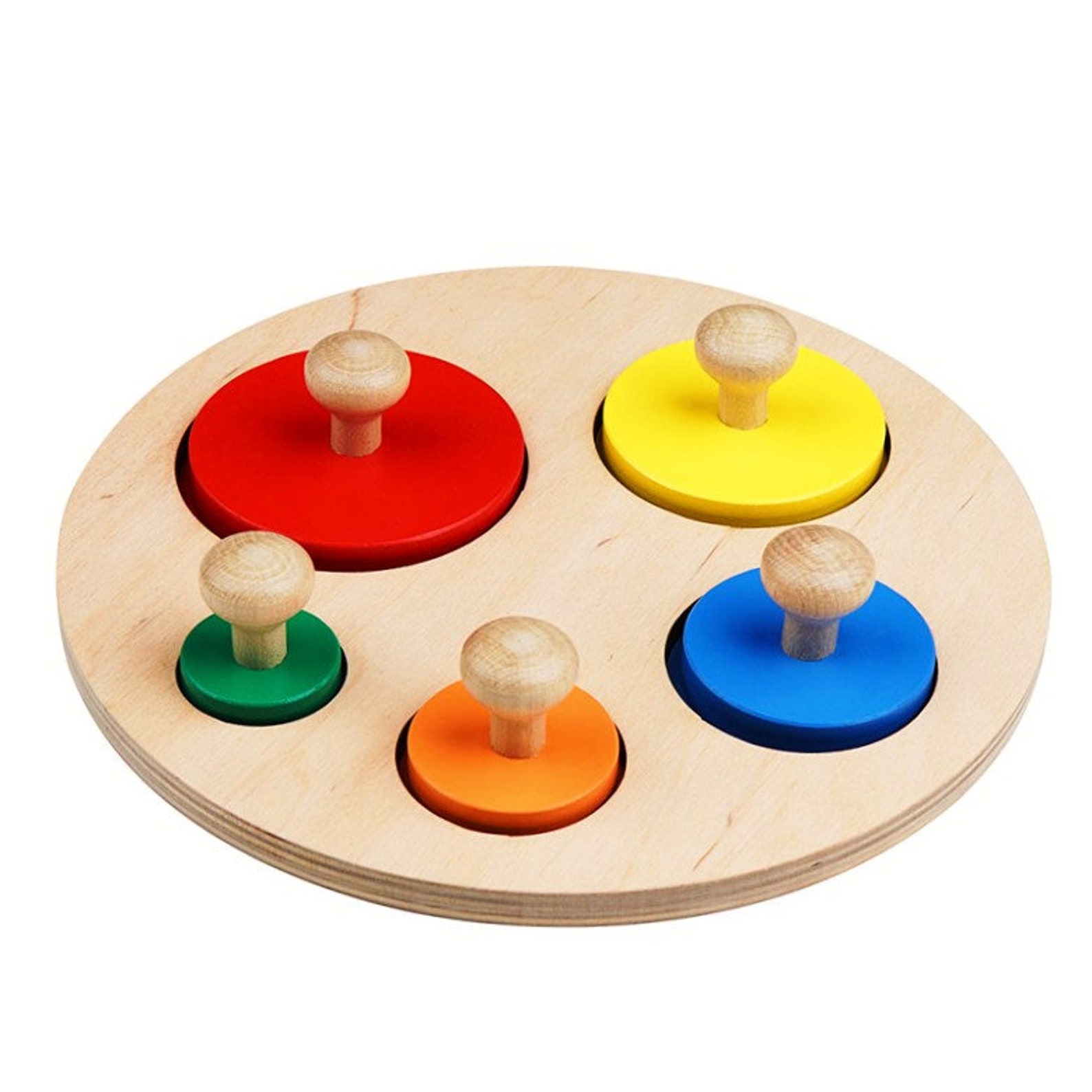 Montessori Circle Puzzle Geometric Shape Puzzles Wooden - Etsy Australia