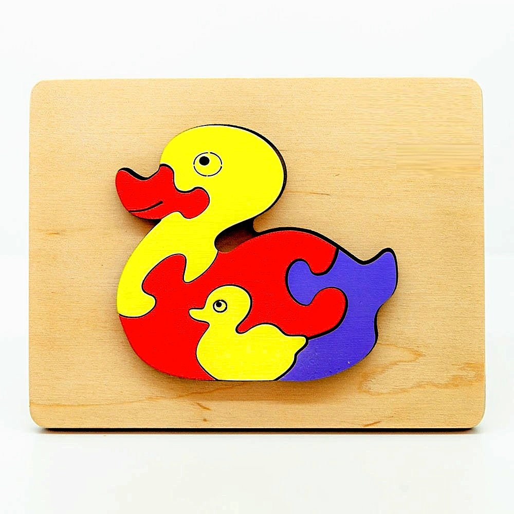 Wooden Duck Puzzle, Duck Decor, Wooden Animal Puzzle, Puzzle Duck Toy ...