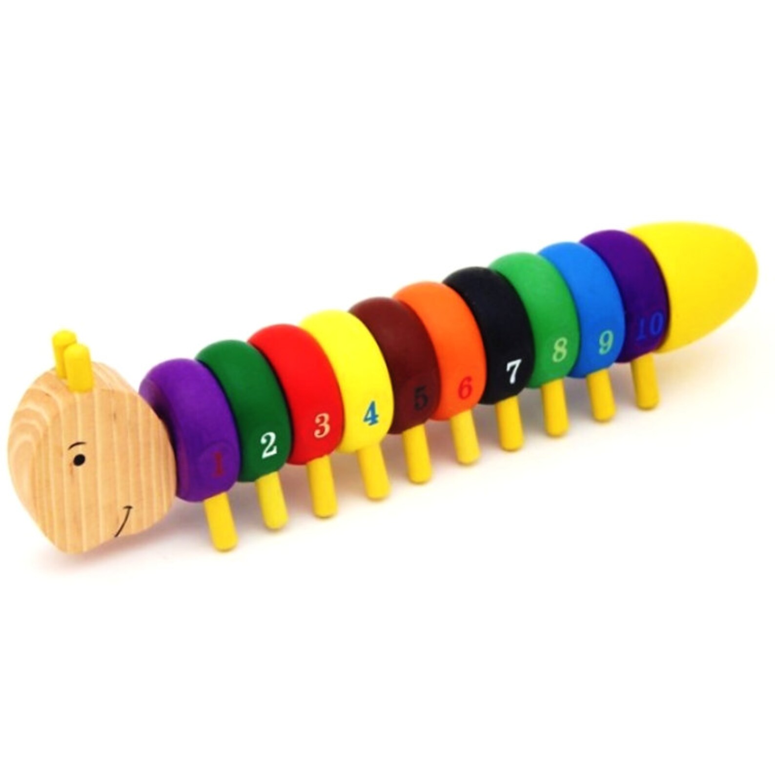 Wooden Rainbow Caterpillar Rainbow Sorting Montessori Toys - Etsy