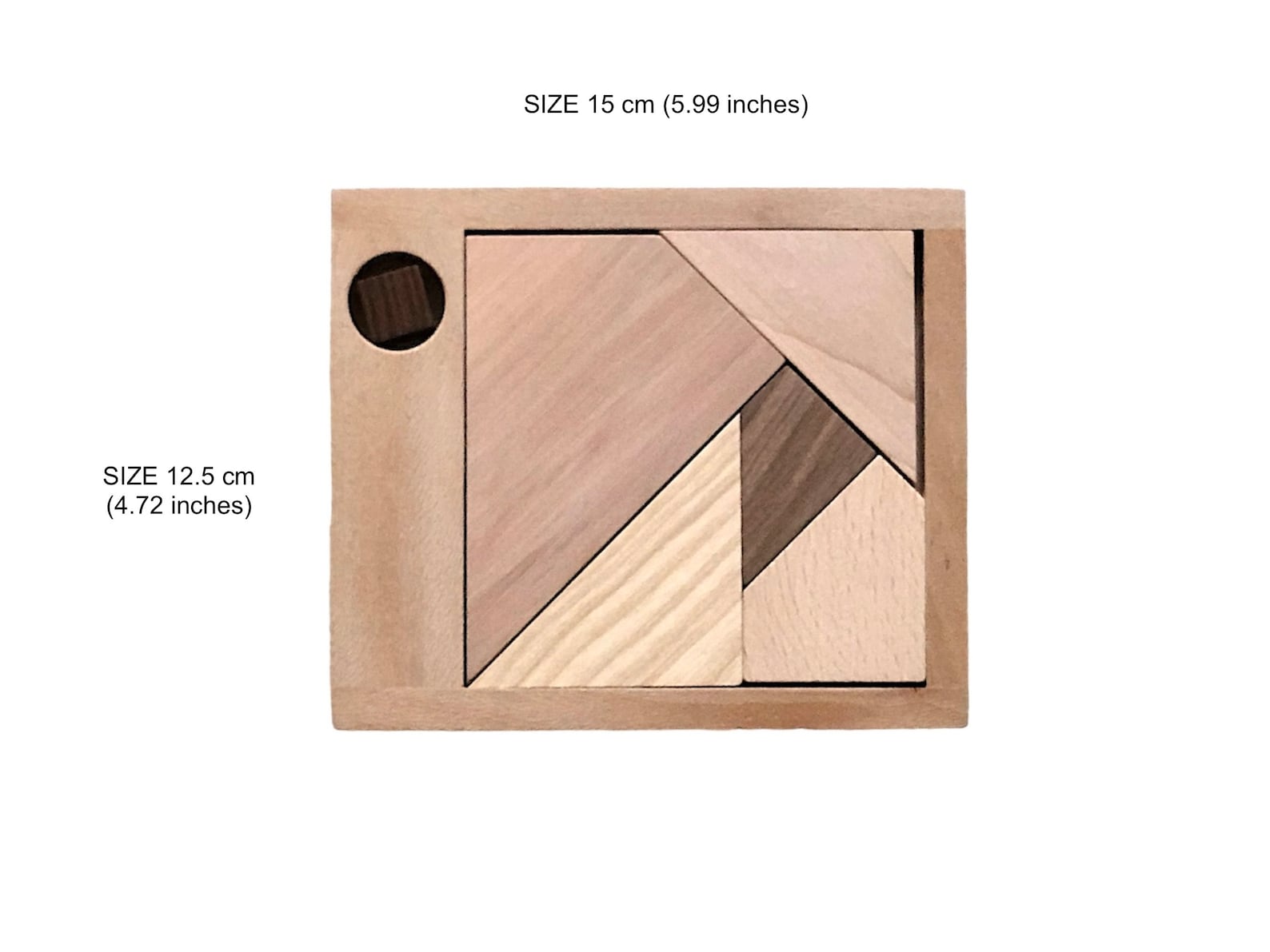Black Square Puzzle, Wooden Square Puzzle, Tangram Puzzle, Wood Toy ...