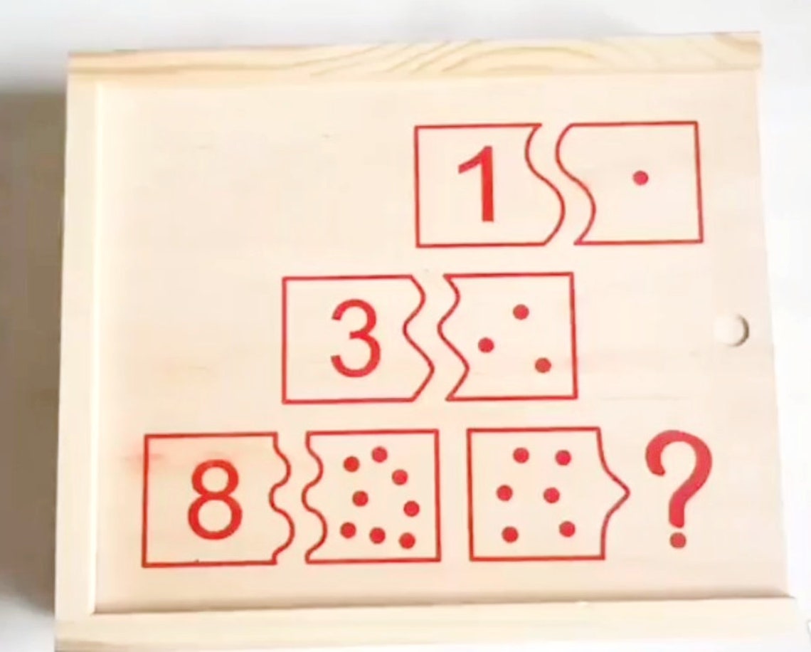 Wooden Number Dominoes Puzzle 10 Number Domino Number Math - Etsy