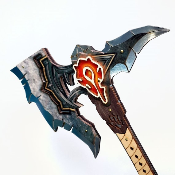 COLOR Anicient Viking Orc Battle Axe Toy Wooden Orc Axe Toy | Etsy