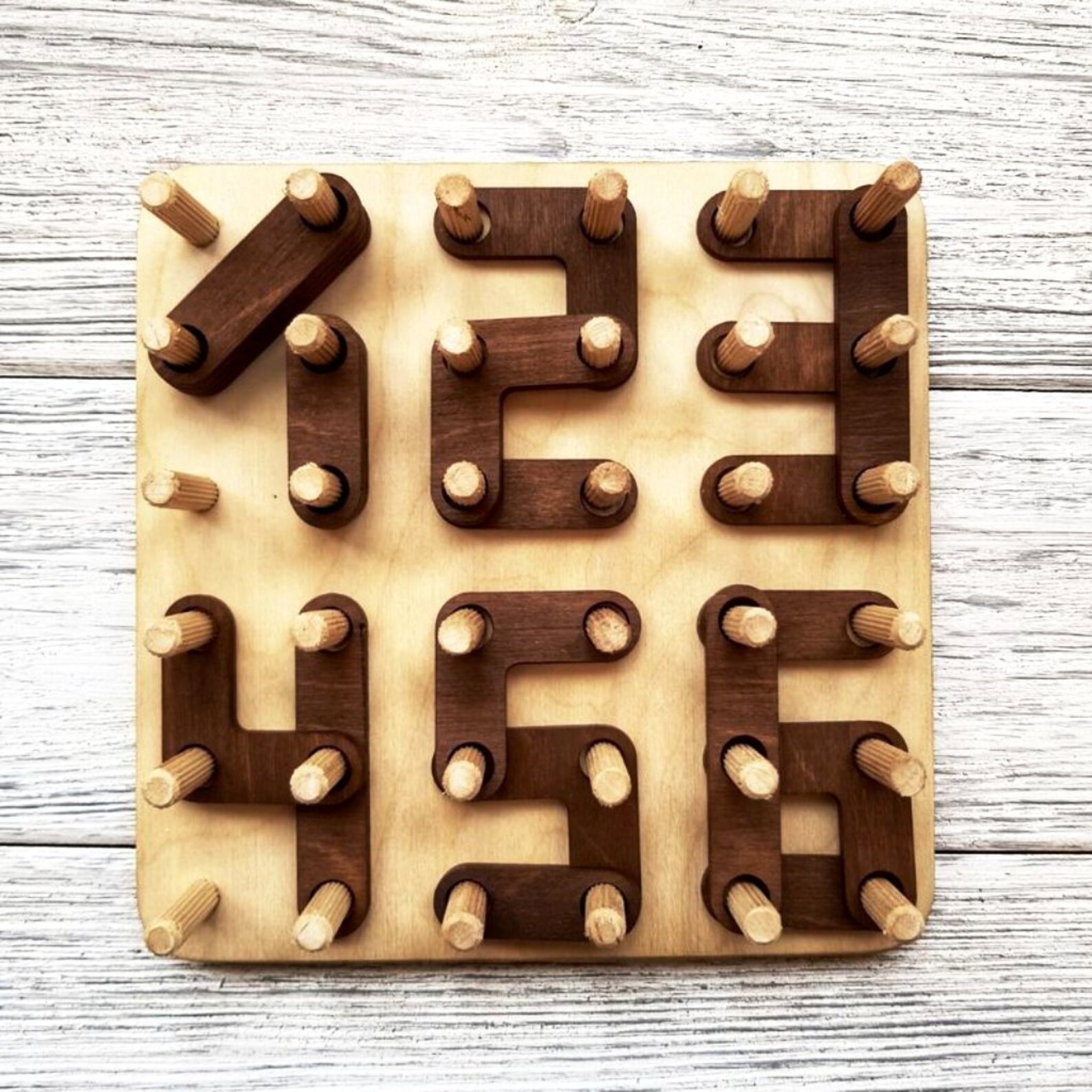 Montessori Geoboard, Pin Board, Geoboard Puzzle, Number Math Game ...