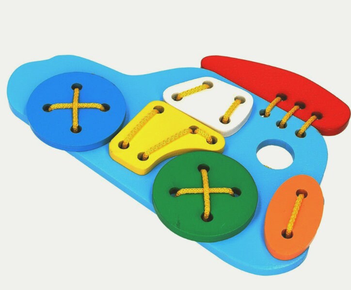 Wooden Lacing Car Toy Lacing Car Toy Wooden Car Toy - Etsy