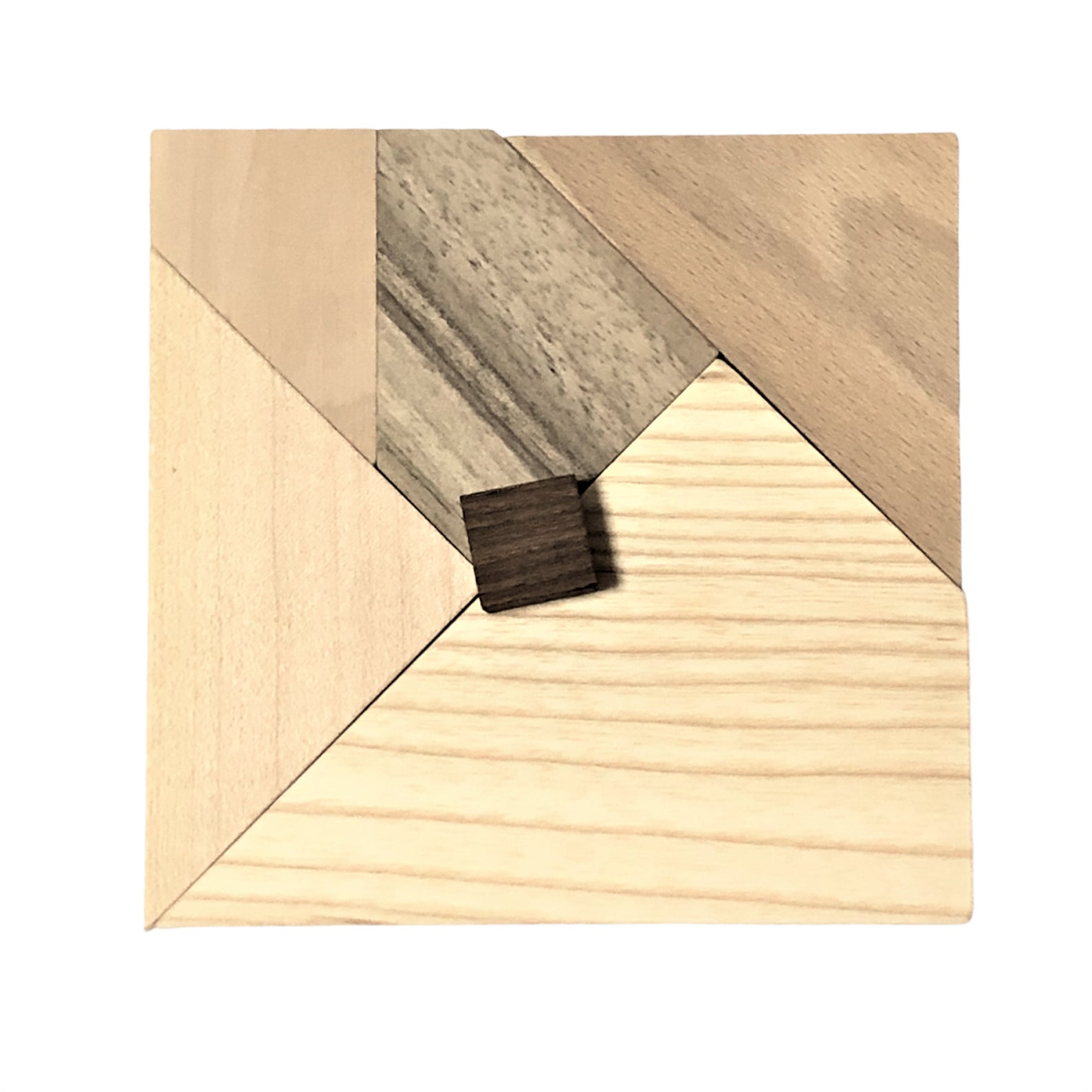 Black Square Puzzle, Wooden Square Puzzle, Tangram Puzzle, Wood Toy ...
