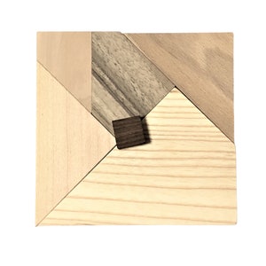 Black Square Puzzle, Wooden Square Puzzle, Tangram Puzzle, Wood Toy ...