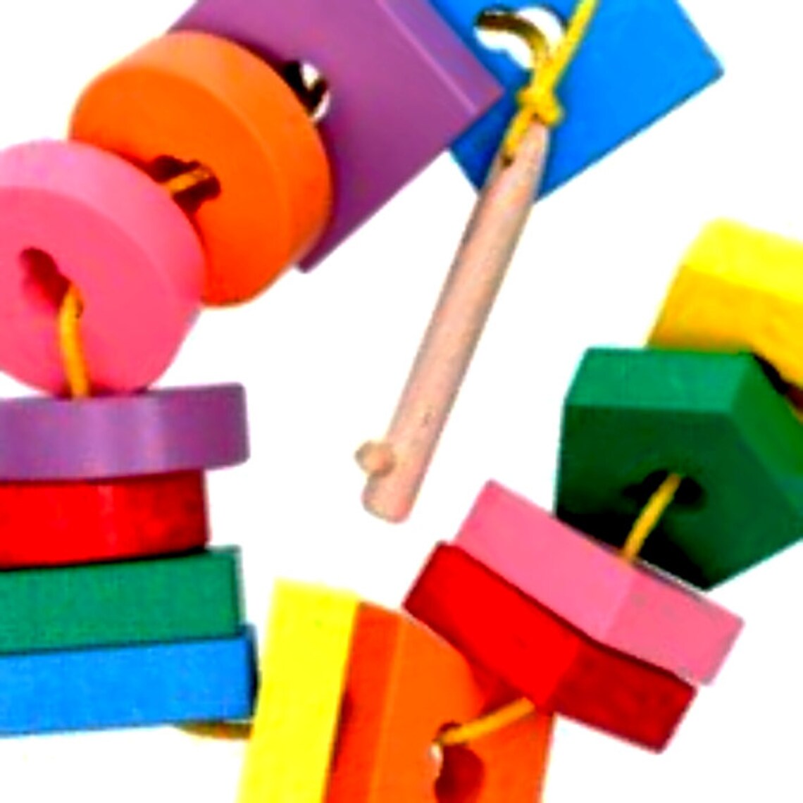 Geometric Shapes Lacing Set With Wooden Key Shape Lacing - Etsy