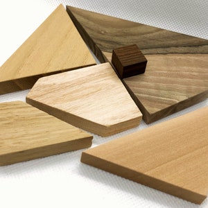 Black Square Puzzle, Wooden Square Puzzle, Tangram Puzzle, Wood Toy ...