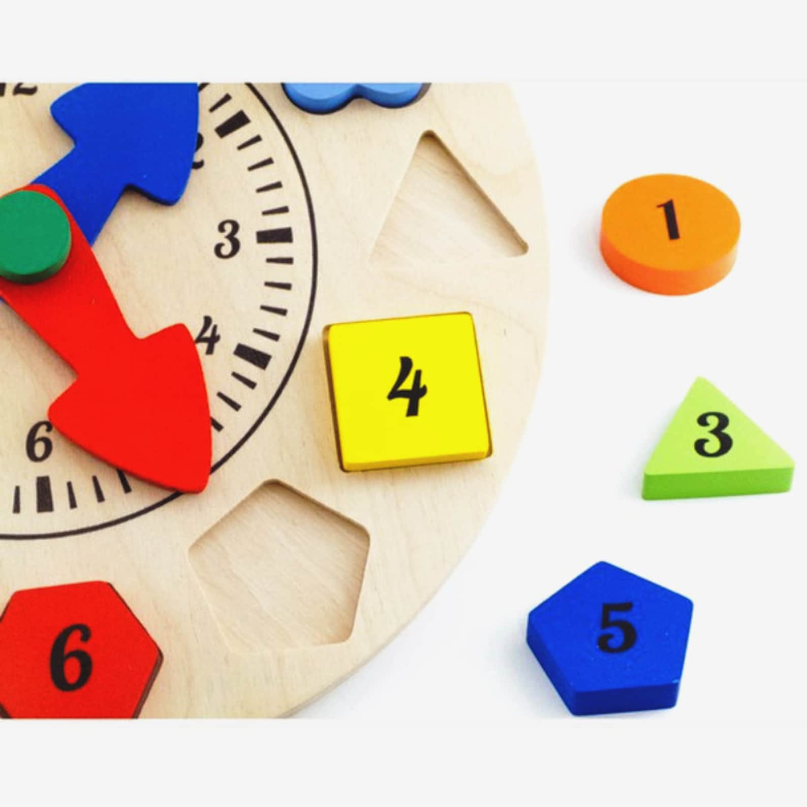 Wooden Clock Toy Wooden Shape Sorter Toy Montessori Toy - Etsy