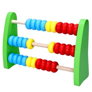 Wooden Rainbow Abacus 30, Wooden Counting Toy, Wooden Calculator ...