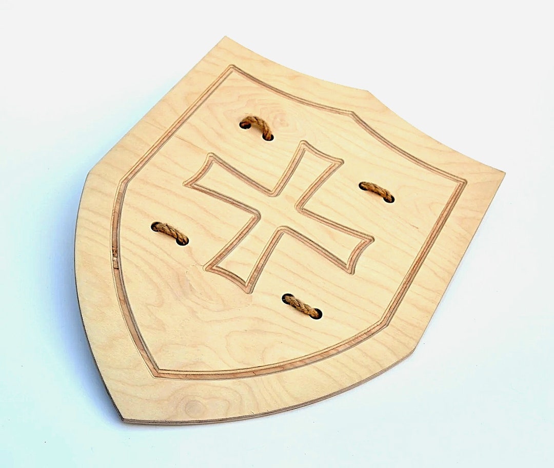 Wooden Knights Templar Shield, Crusader Sword and Shield Toy, English ...