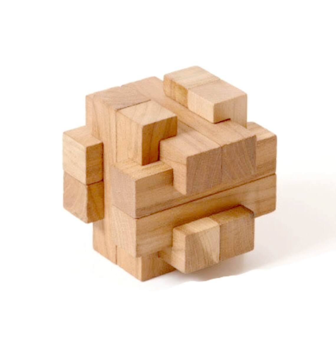 3D Puzzle Cross, 12 Piece Burr, 3D Wooden Brain Teaser Puzzle, Burr ...