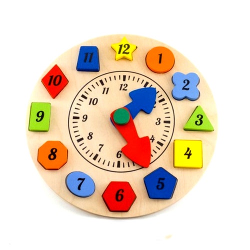 Wooden Clock Toy Wooden Shape Sorter Toy Montessori Toy - Etsy