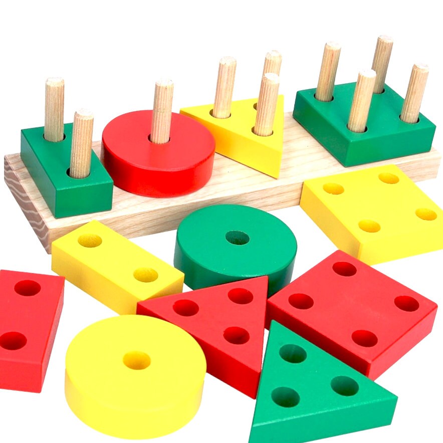 Classical Shape Sorter Personalized Stacking Pegs and Shapes - Etsy UK