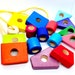 Geometric Shapes Lacing Set, Lacing Toy, Fine Motor Skills, Wooden ...
