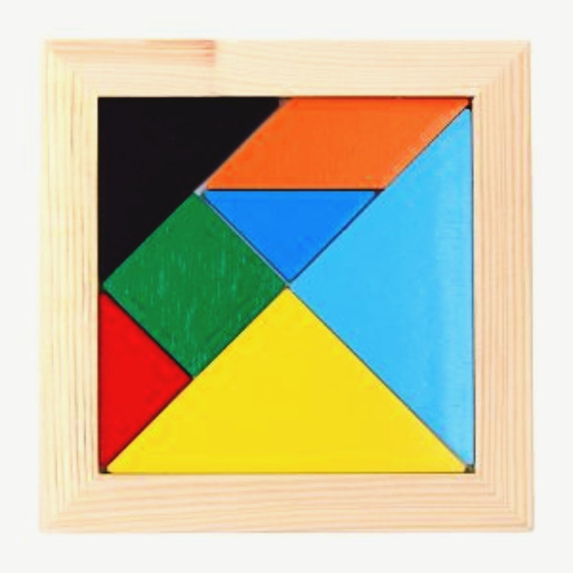 Wooden Tangram Puzzle, Wooden Puzzle, Waldorf Toy, Montessori Baby Toy ...