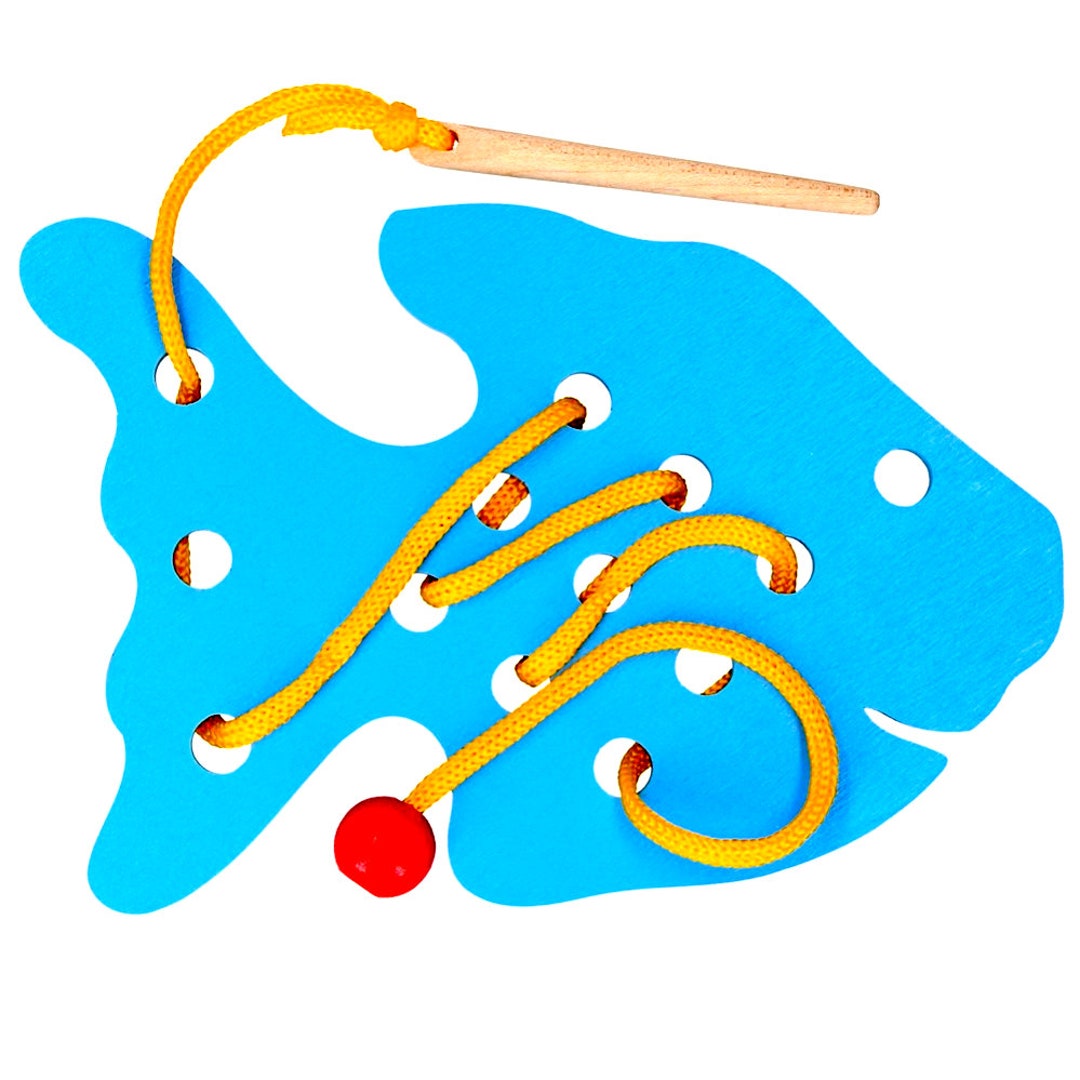 Wooden Fishes Lacing Toy Lacing Fish Wood Toy Wooden Fish - Etsy