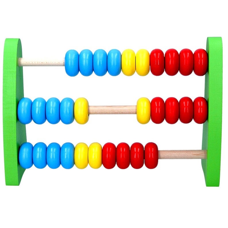 Wooden Rainbow Abacus 30, Wooden Counting Toy, Wooden Calculator ...