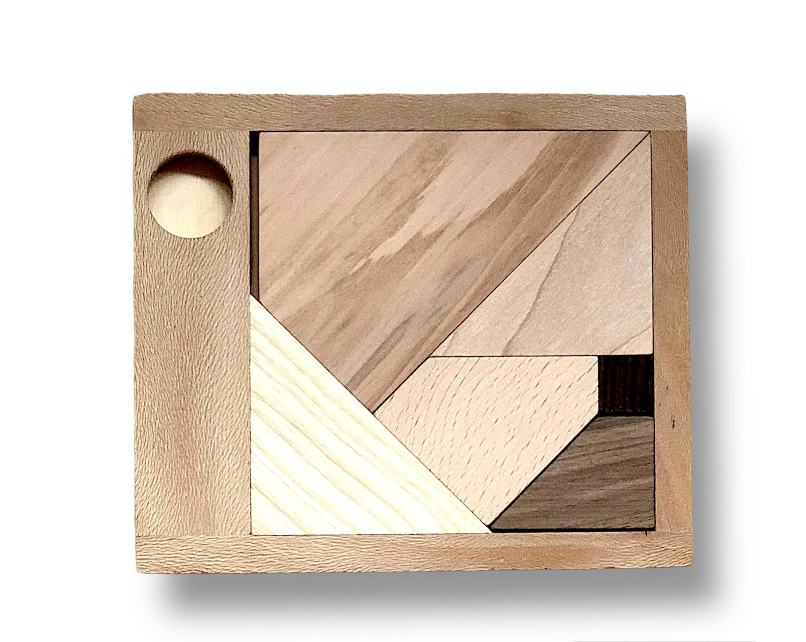 Black Square Puzzle, Wooden Square Puzzle, Tangram Puzzle, Wood Toy ...