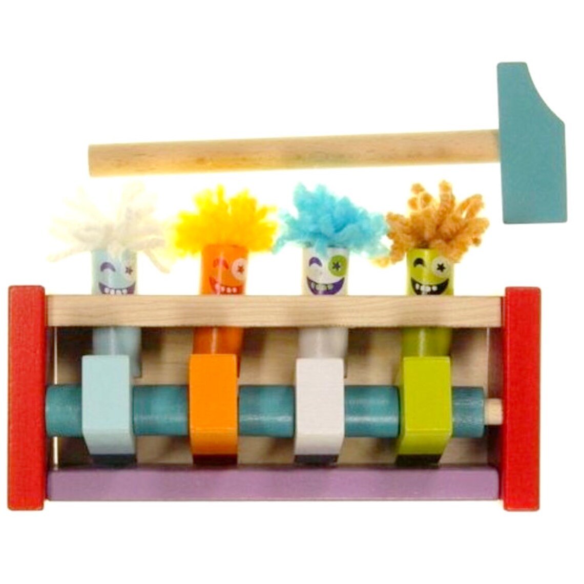 Wooden Clowns Hammer Bench Toy Hammer Bench Toy Clowns - Etsy
