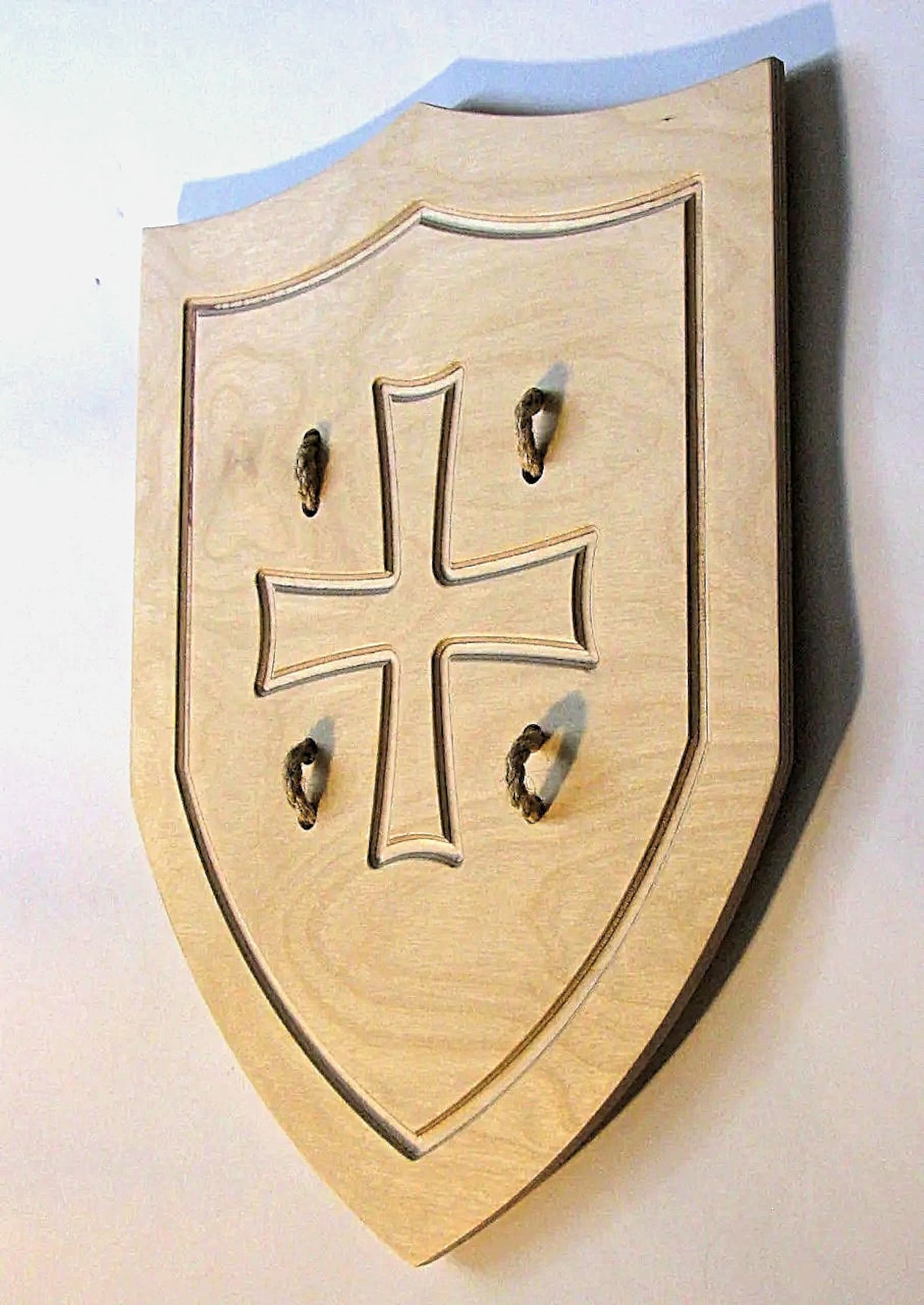 Wooden Knights Templar Shield, Crusader Sword and Shield Toy, English ...