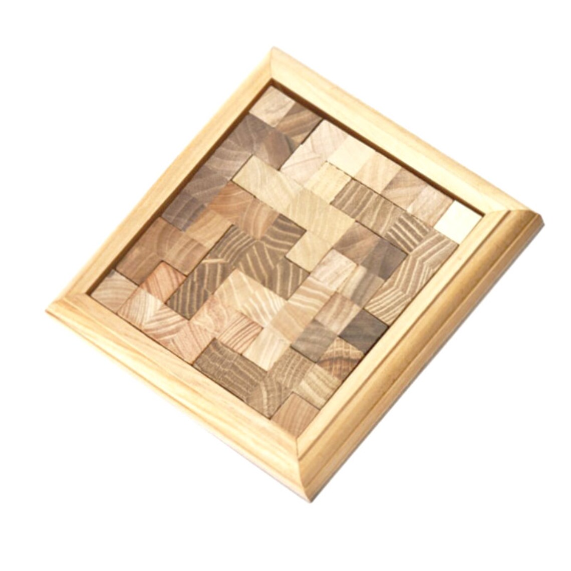Tetris 3D Wooden Puzzle, Square Puzzle, Brain Teaser Puzzle, Burr ...