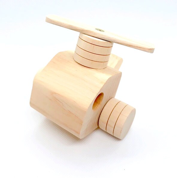 Wooden Helicopter Toy With Rotating Propeller and Wheels - Etsy